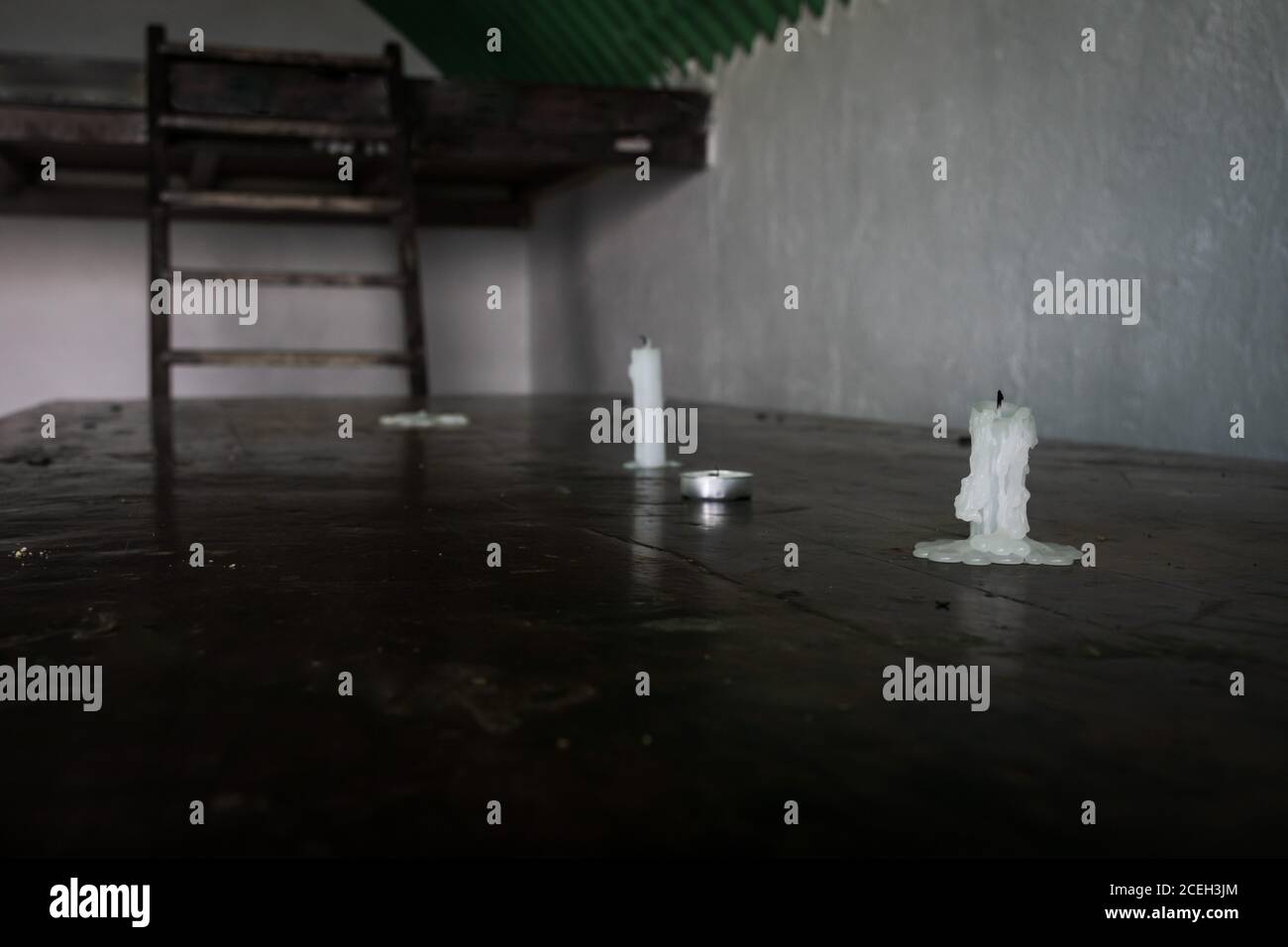 Interior of a high mountain refuge Stock Photo - Alamy