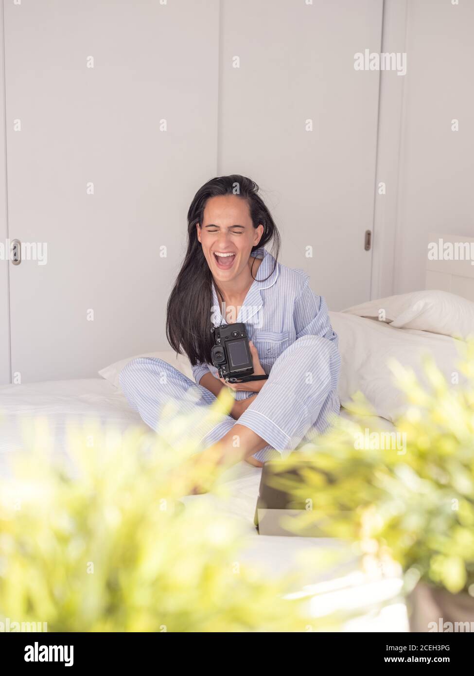 Beautiful young woman wearing pajamas hi-res stock photography and ... Beautiful young woman wearing pajamas hi-res stock photography and ...