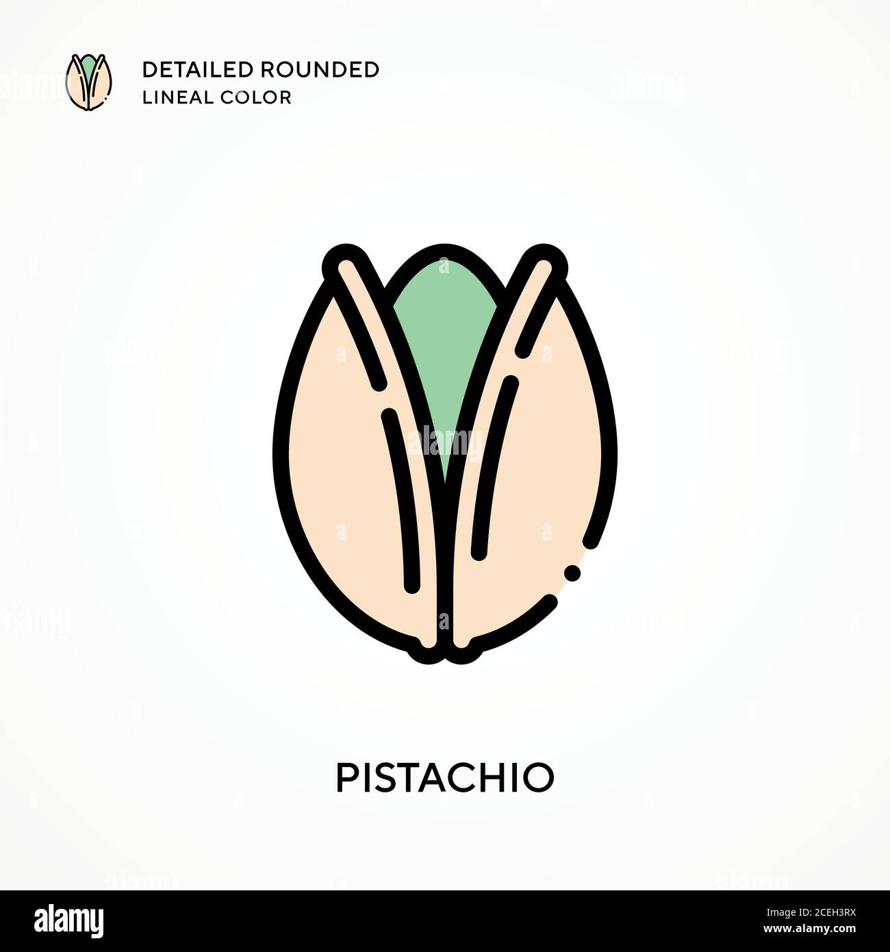 Pistachio top view Stock Vector Images - Alamy