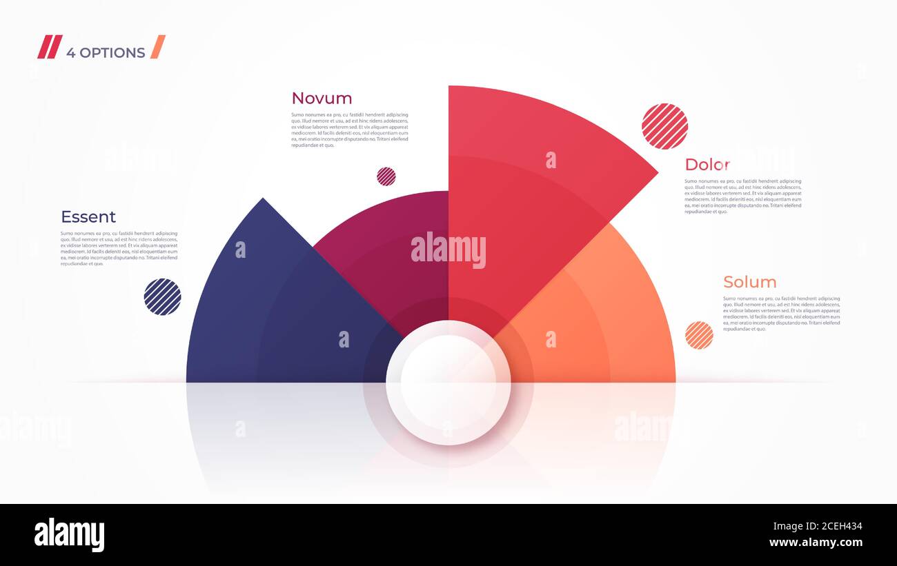 Vector circle chart design, modern template for creating infographics ...