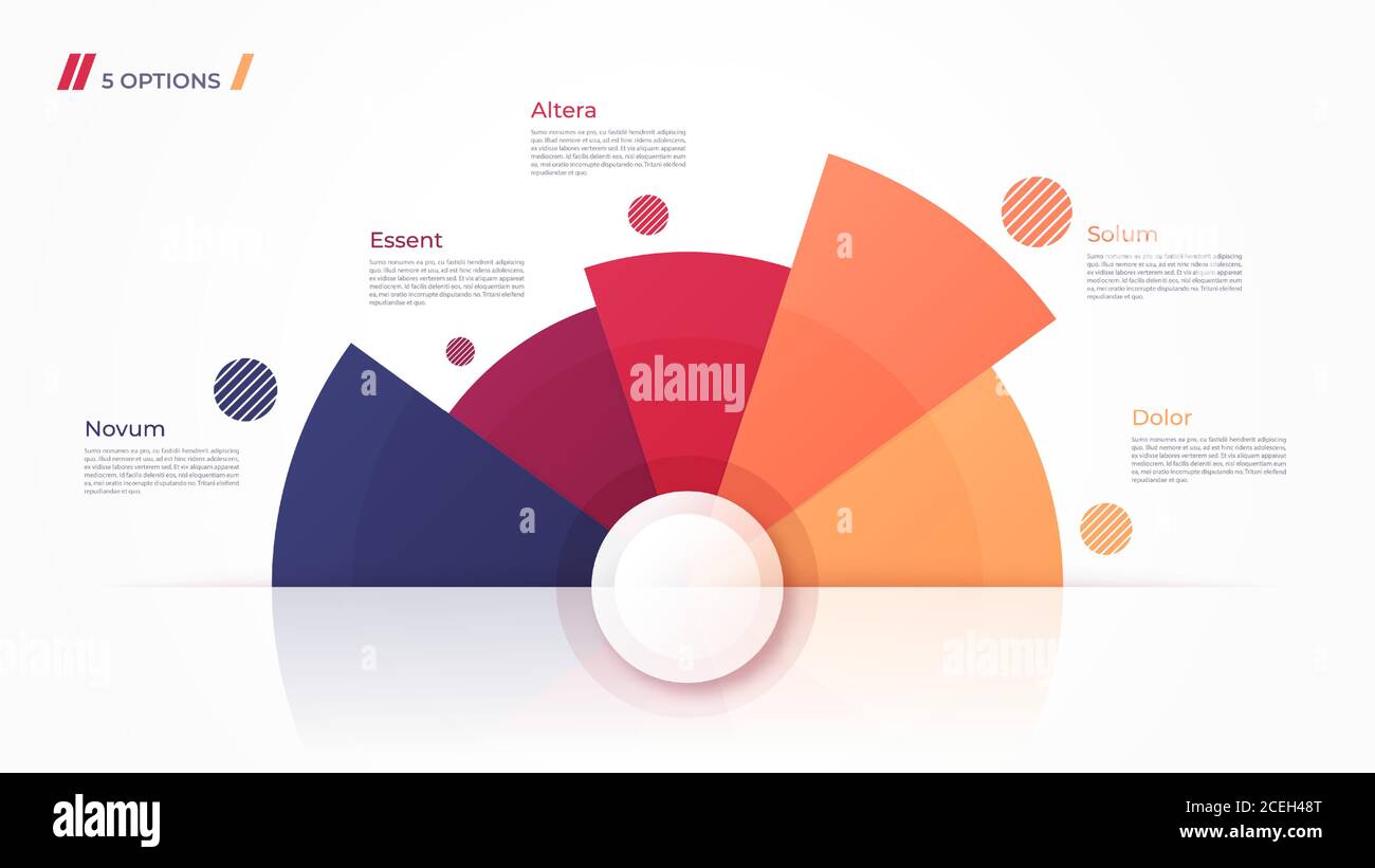 Vector circle chart design, modern template for creating infographics ...