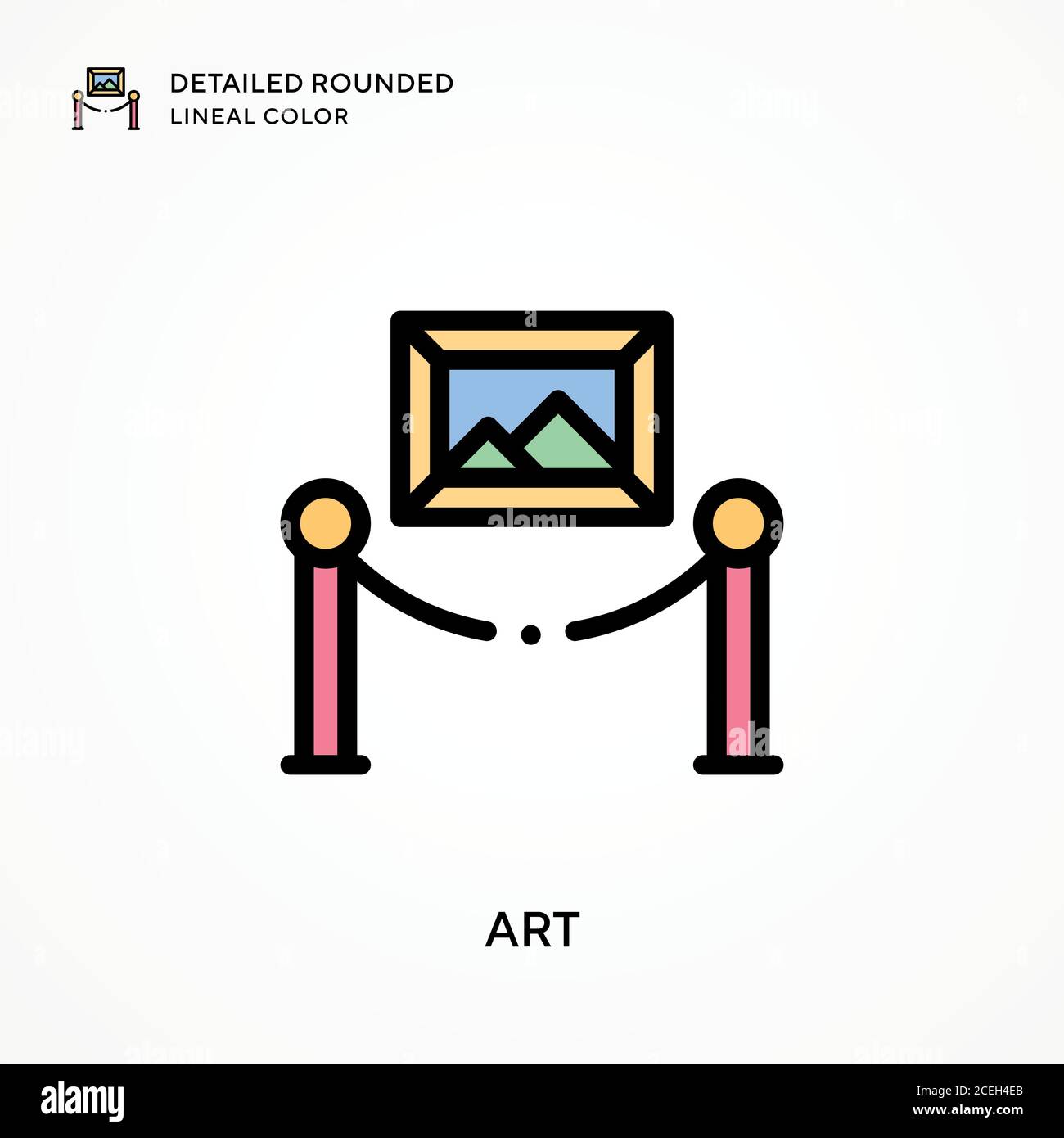 Art detailed rounded lineal color. Modern vector illustration concepts ...