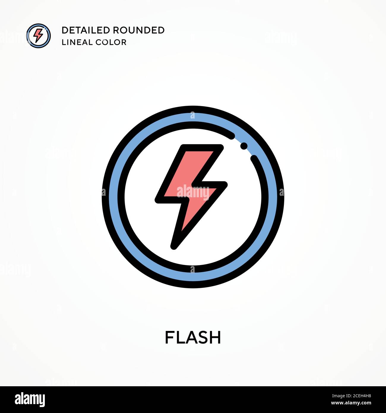 Flash detailed rounded lineal color. Modern vector illustration concepts. Easy to edit and ...