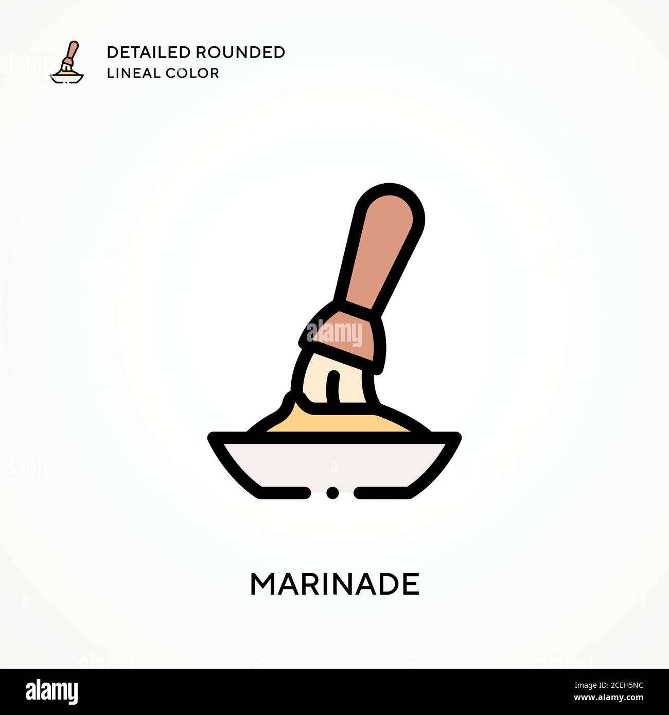 Marinade detailed rounded lineal color. Modern vector illustration ...