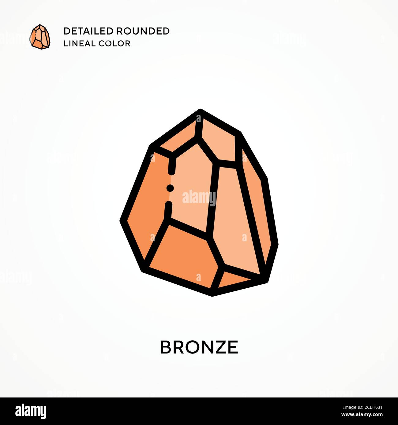 Bronze detailed rounded lineal color. Modern vector illustration ... Bronze detailed rounded lineal color. Modern vector illustration ...