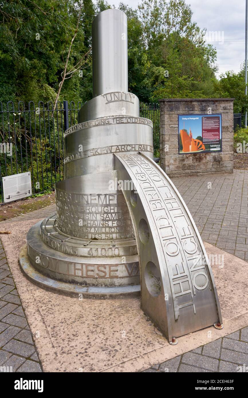 A small-scale replica of Unity by Andy Hazell, a large sculpture ...