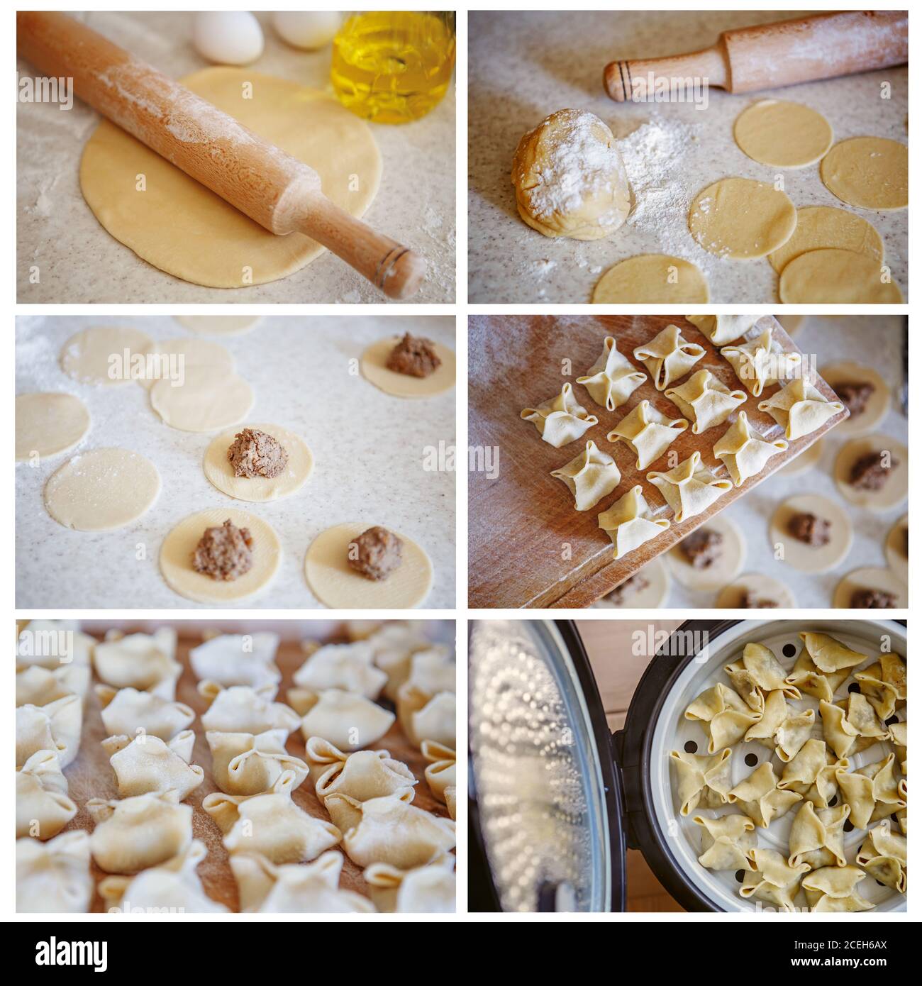 Collage dumplings hi-res stock photography and images - Alamy