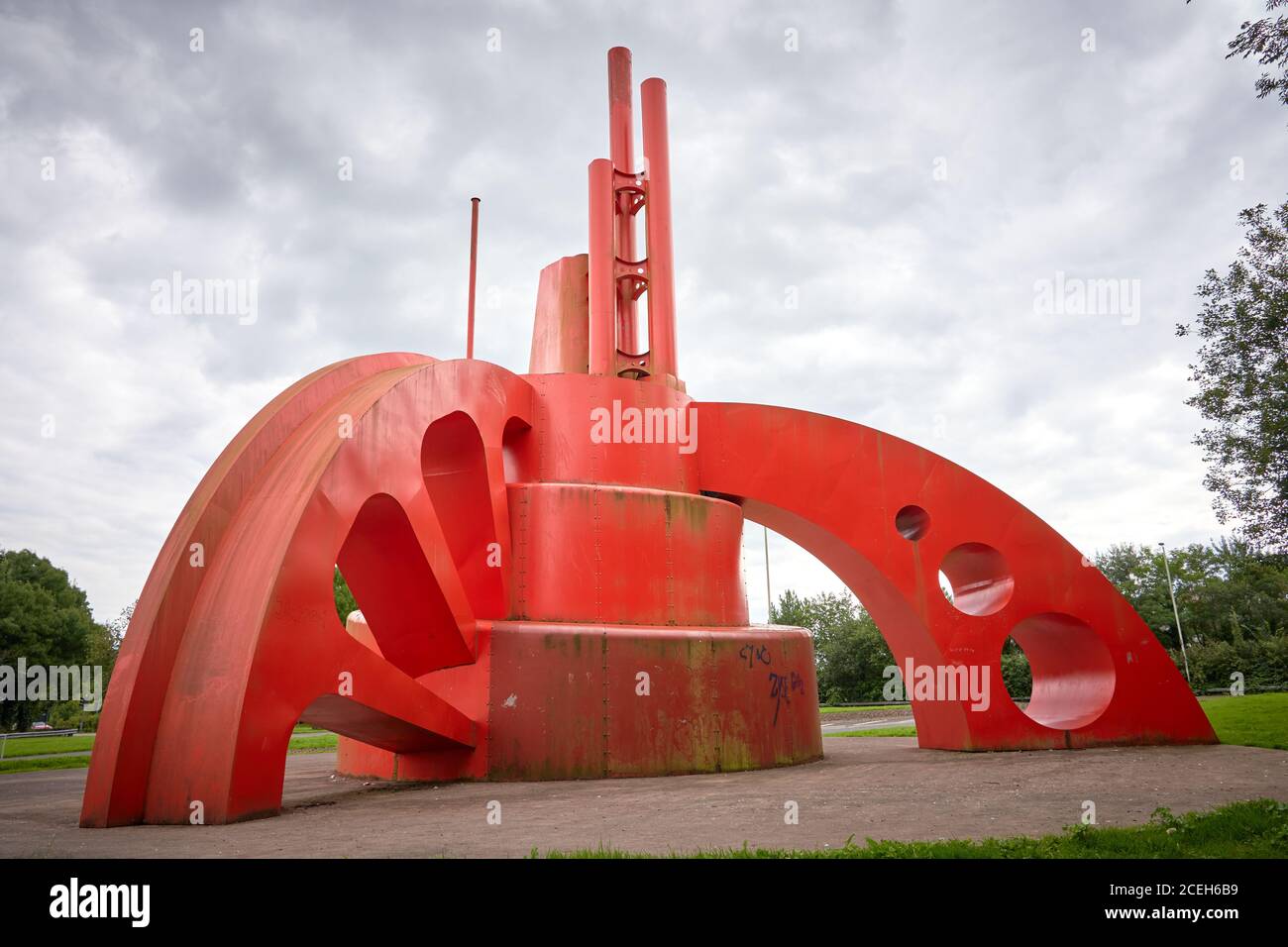 Unity by Andy Hazell, a large sculpture outside Pontyprydd in South ...