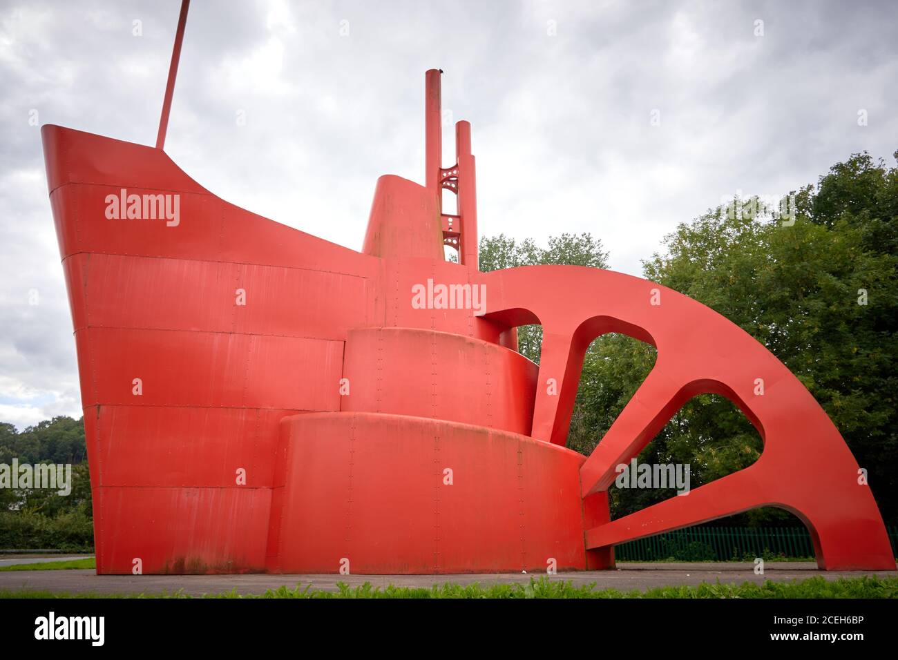 Unity by Andy Hazell, a large sculpture outside Pontyprydd in South ...