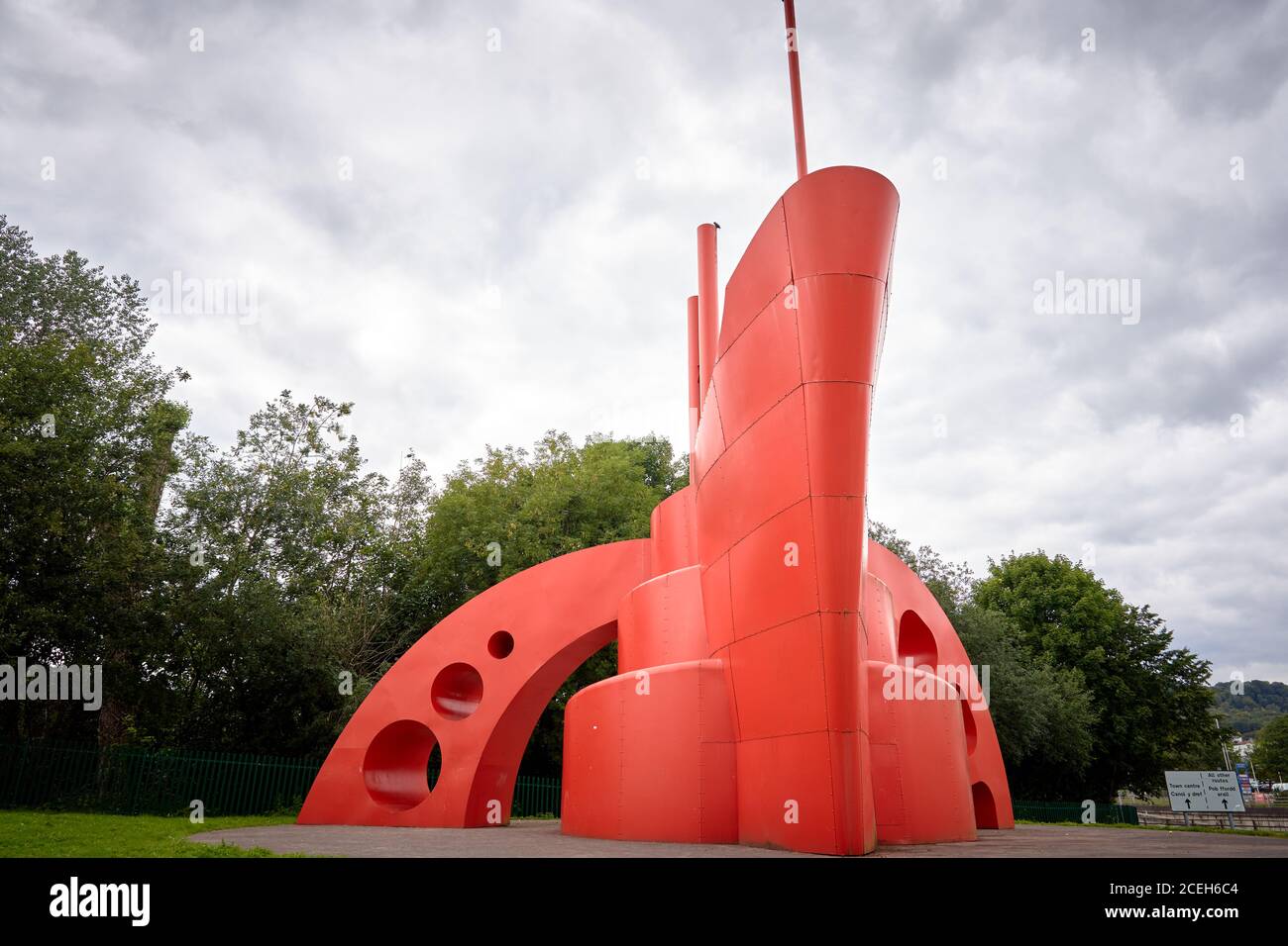 Unity by Andy Hazell, a large sculpture outside Pontyprydd in South ...