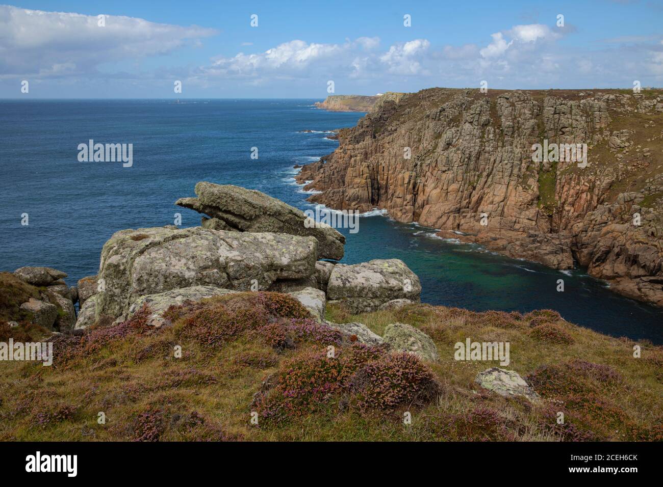 Wild heather at Gwennap Head West Cornwall Stock Photo - Alamy