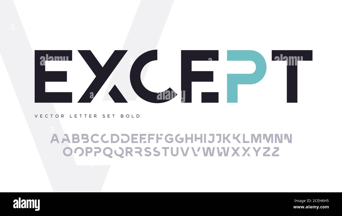 Contemporary geometric uppercase letter set, vector alphabet ...