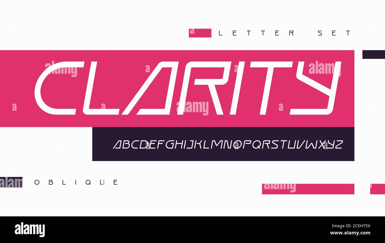 Contemporary uppercase letter set, vector alphabet, typography Stock ...