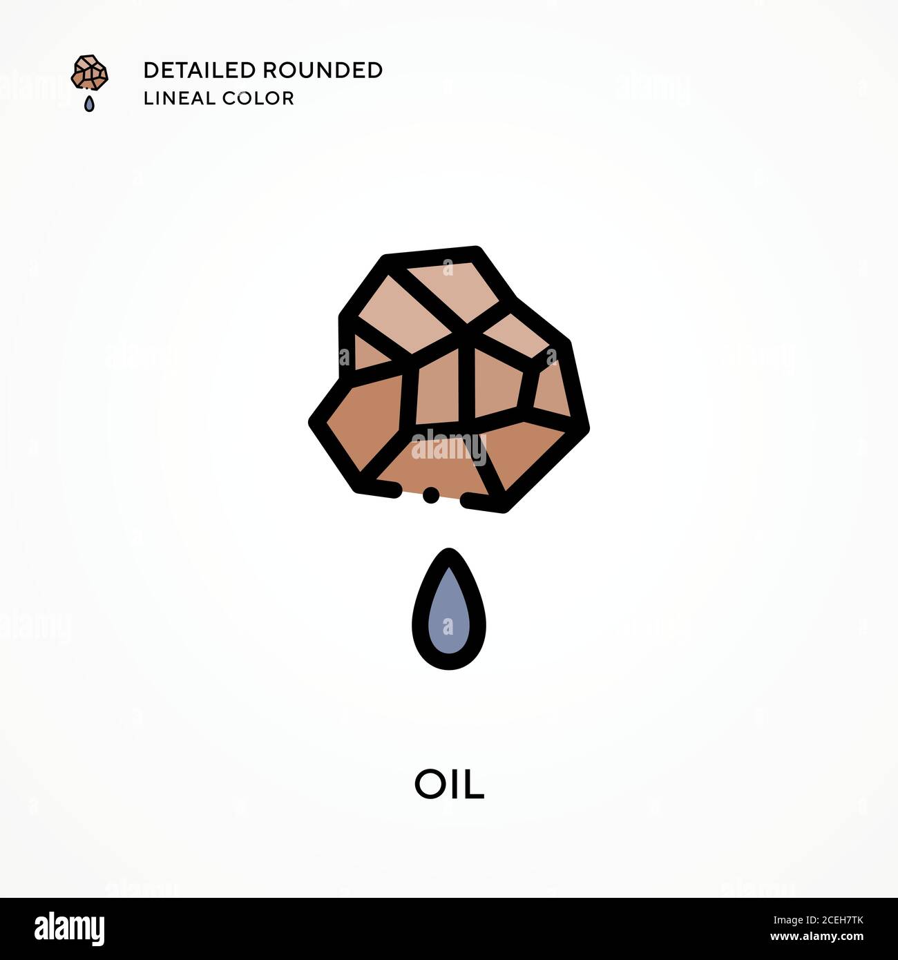 Oil detailed rounded lineal color. Modern vector illustration concepts ...