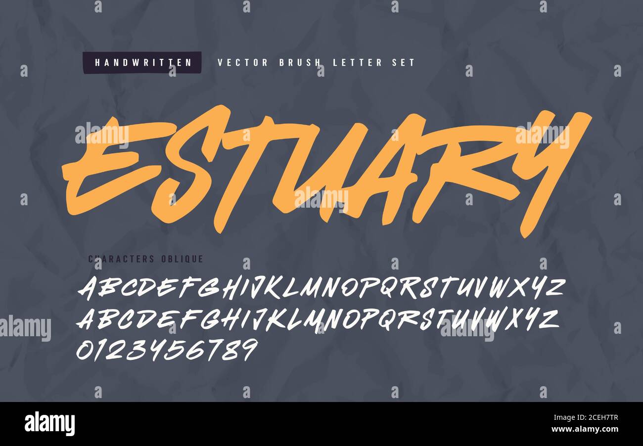 Handwritten sans serif alphabet hi-res stock photography and images - Alamy