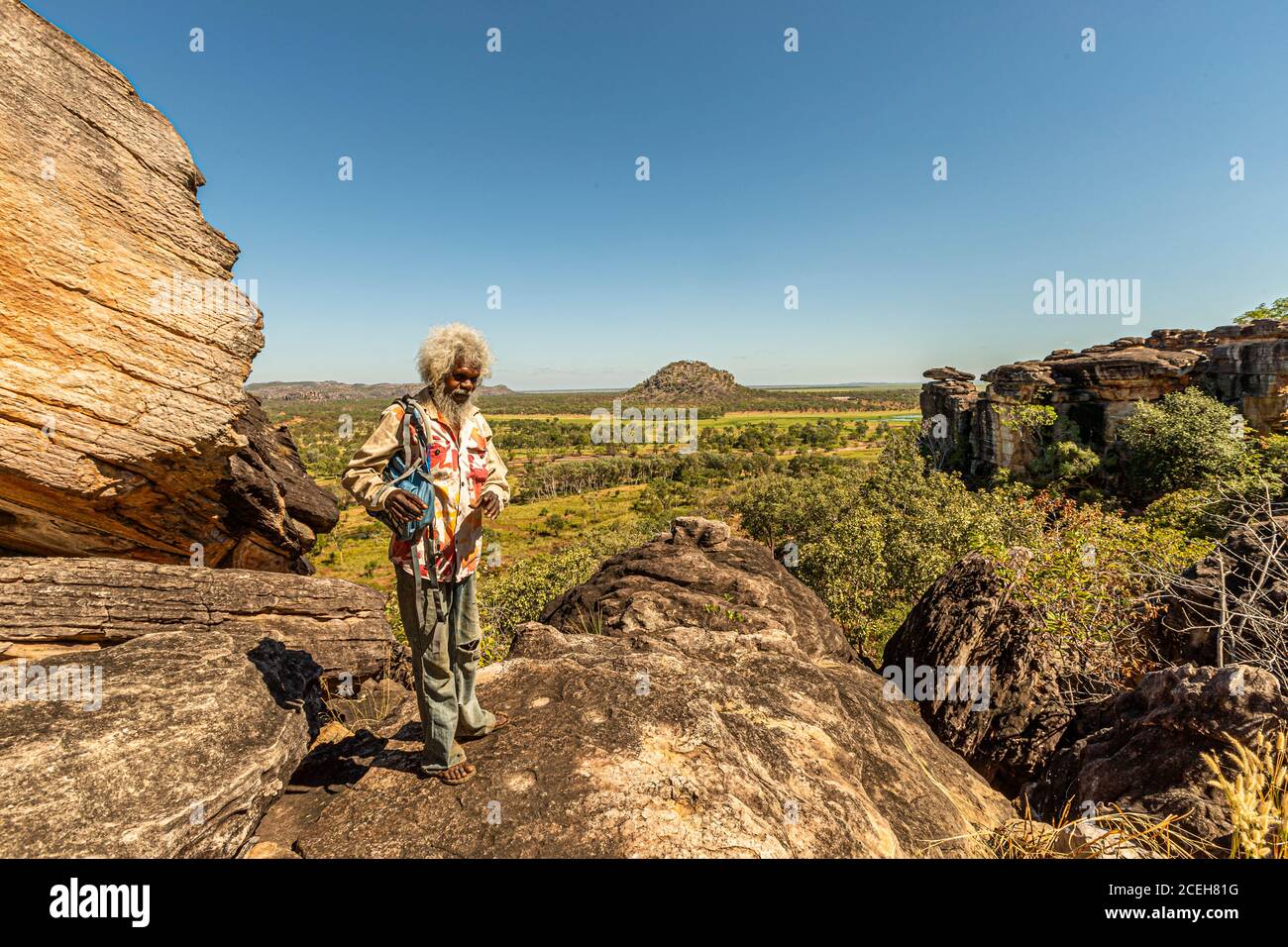 Tour through the Australian Outback with an Aboriginal Guide Stock ...