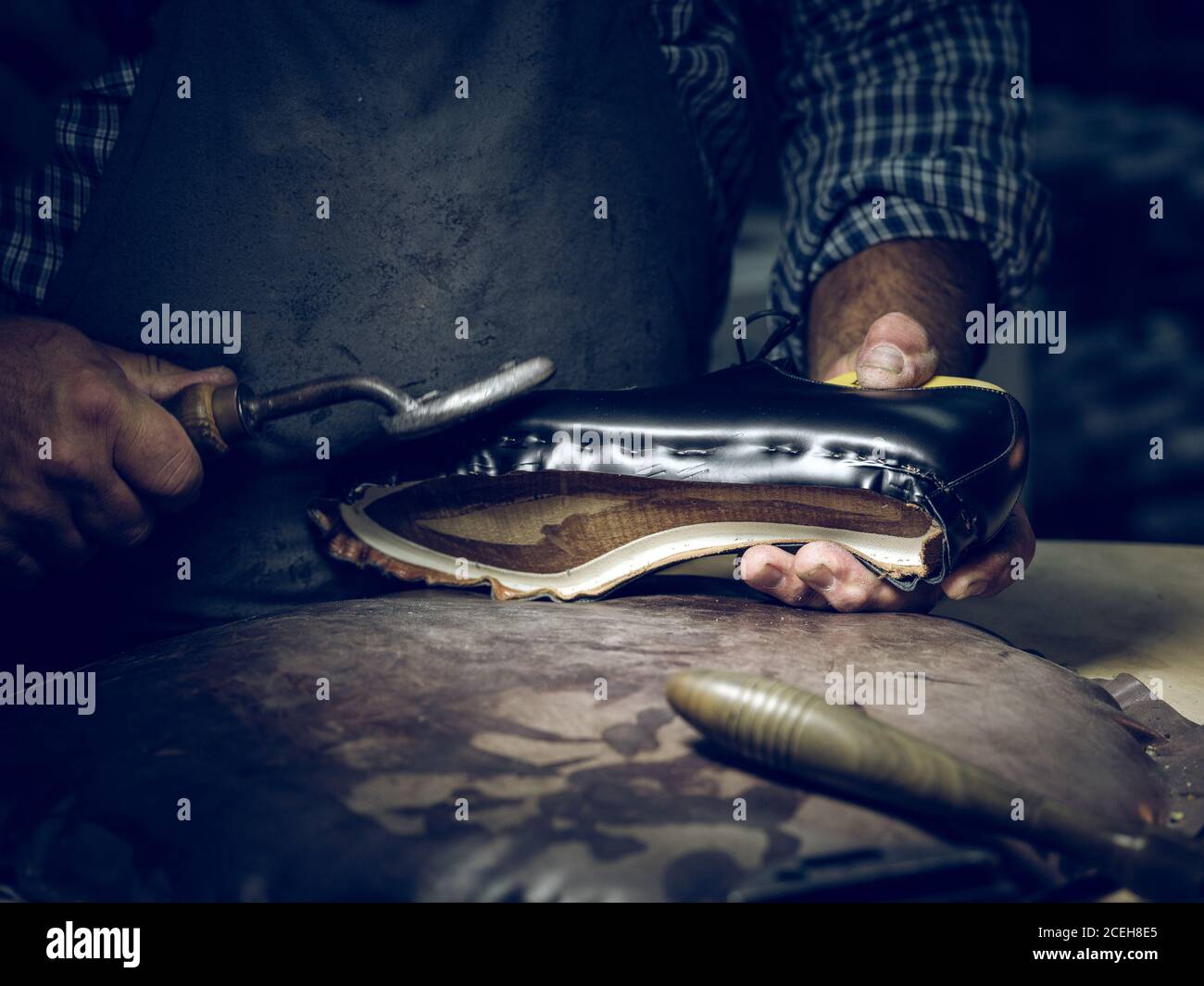 Making shoes hi-res stock photography and images - Alamy