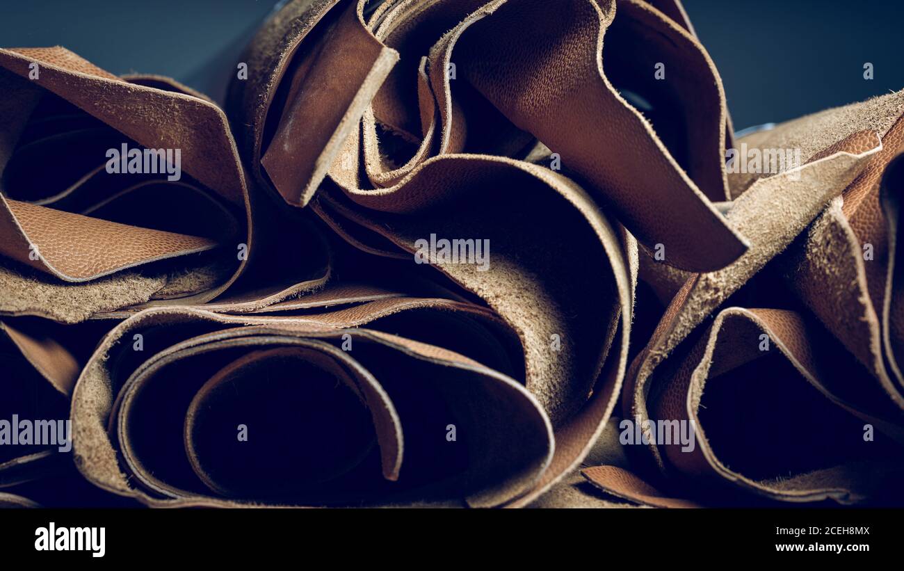 Natural leather pile hi-res stock photography and images - Alamy