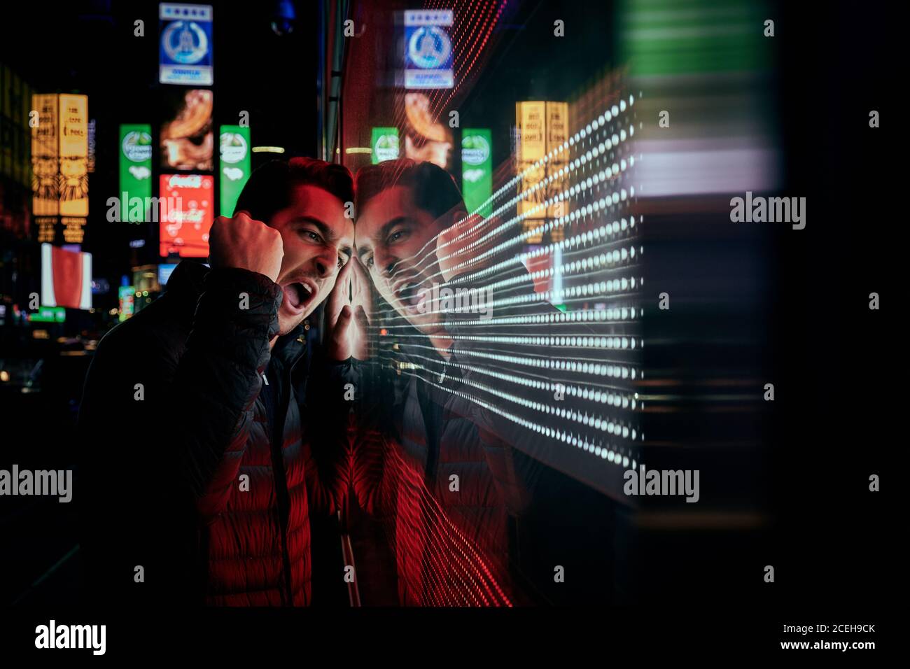 Man screaming side view hi-res stock photography and images - Alamy