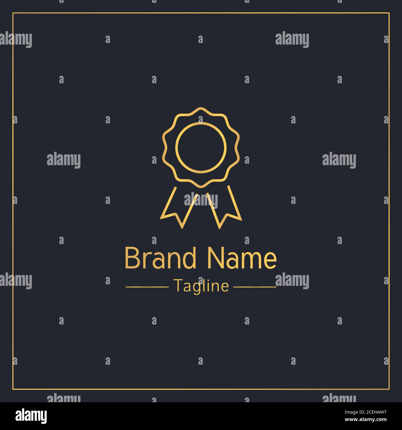 Rosette golden elegant logo design template Stock Vector Image & Art ...