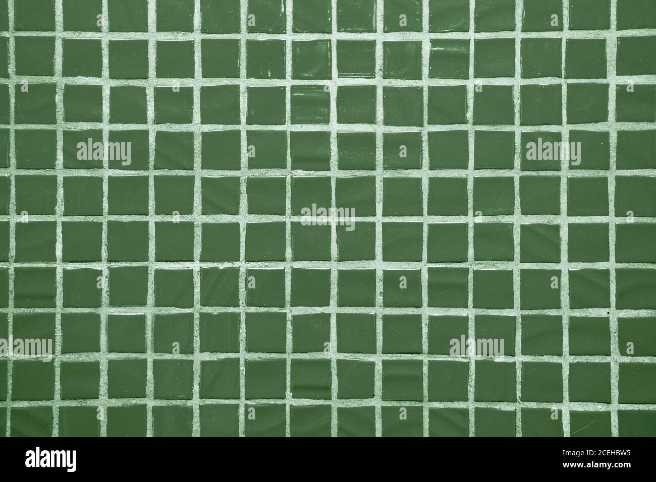 Texture of fine little ceramic tiles background. Green floor tiles ...