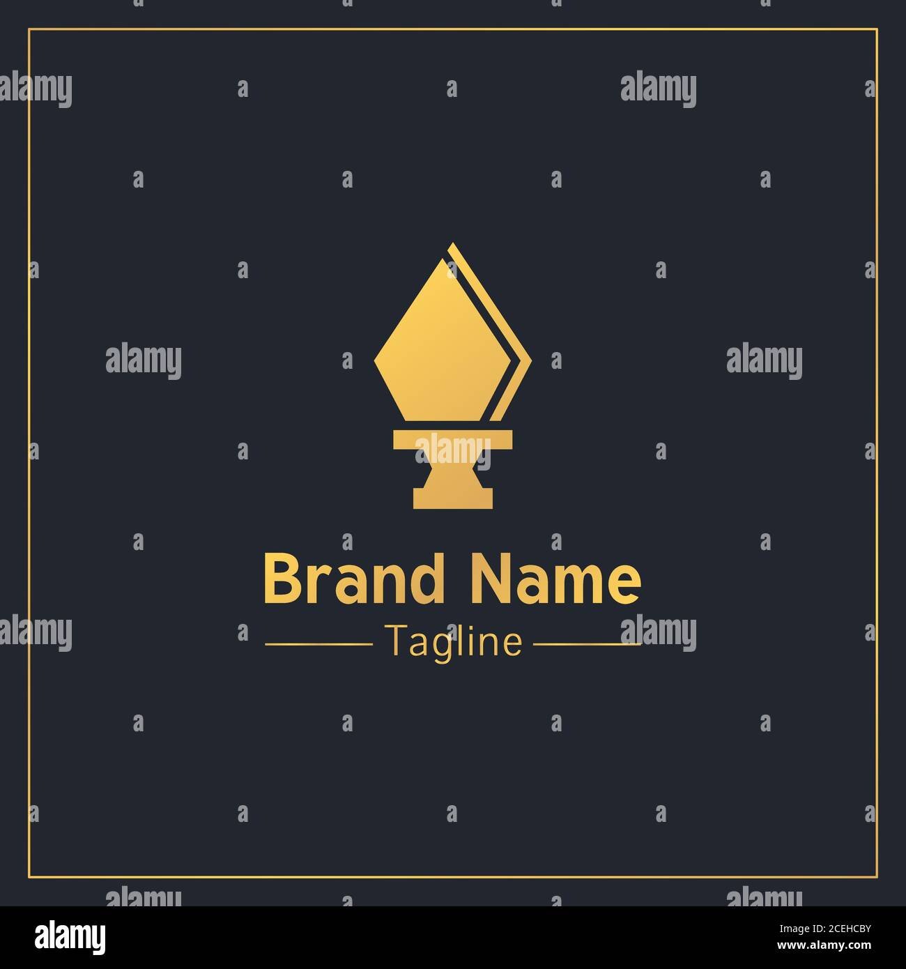 Dagger golden serious logo design template Stock Vector Image & Art - Alamy