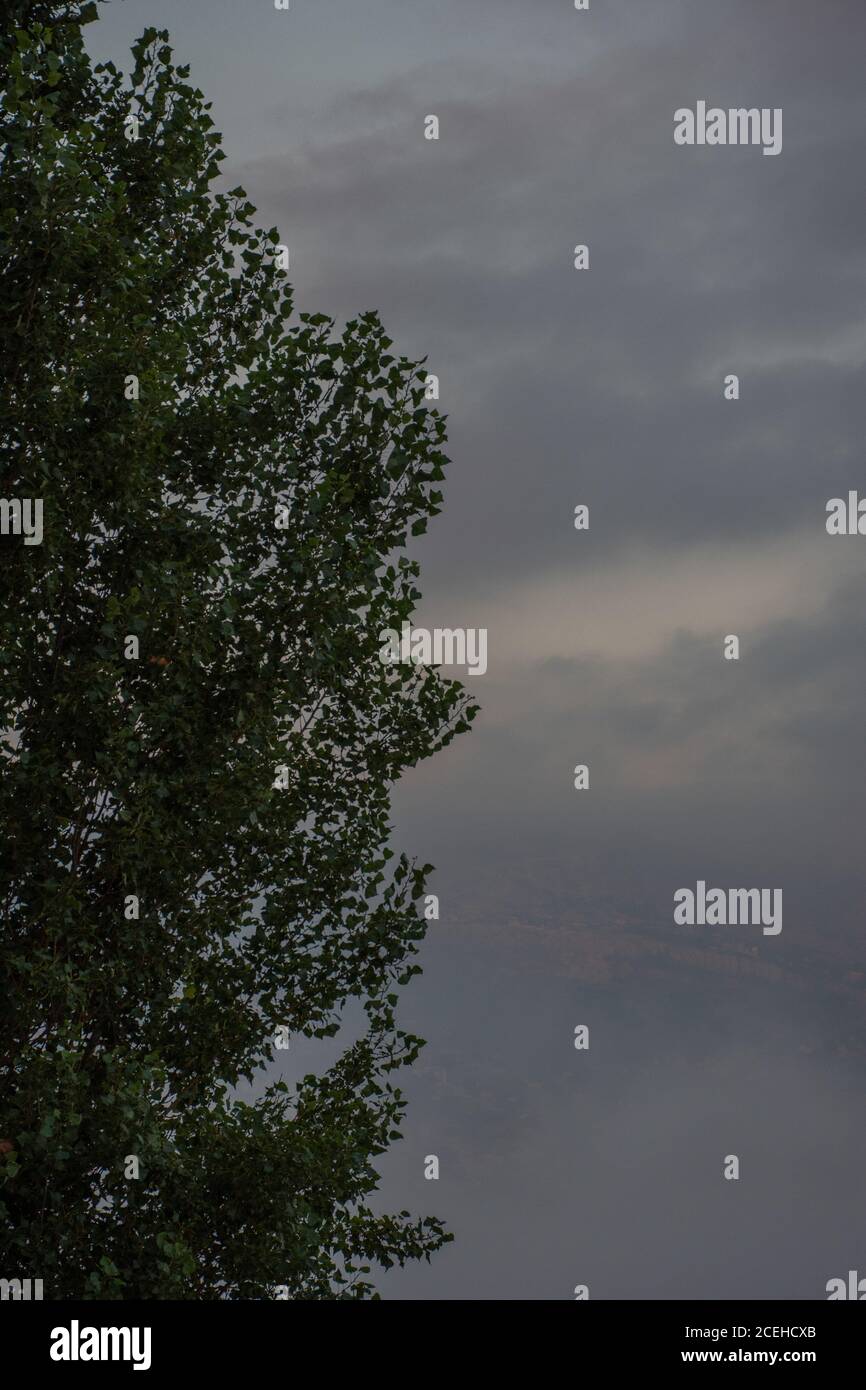 Cloudy scene Faraya Lebanon Middle East Stock Photo - Alamy