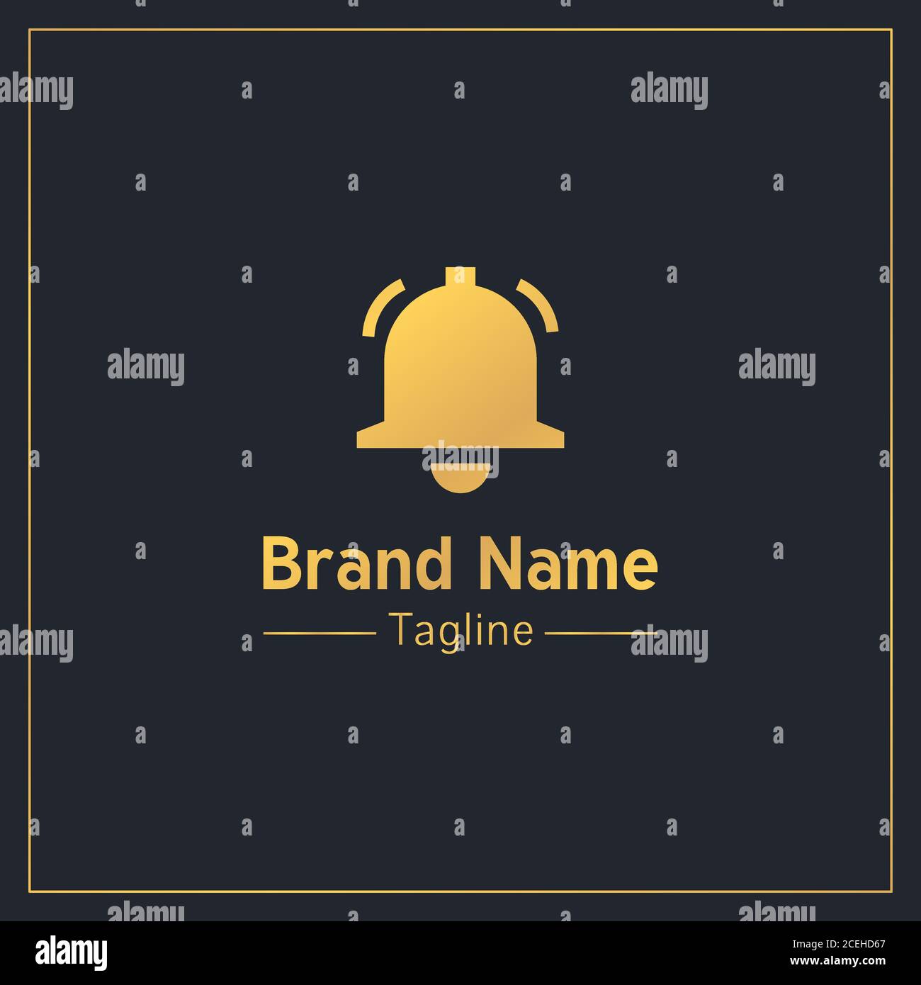 Bell gold professional logo design template Stock Vector Image & Art ...