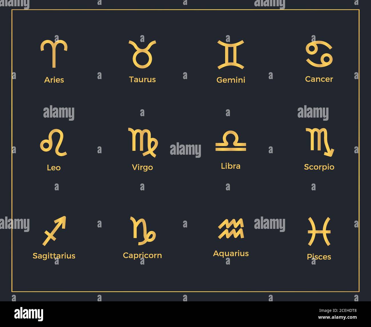 Set of zodiac signs design template Stock Vector Image & Art - Alamy