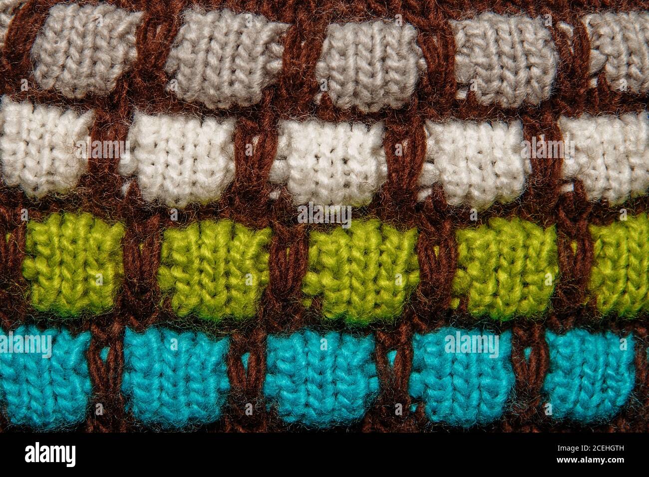 Colorful mottled and speckled thread knitting wool texture background ...