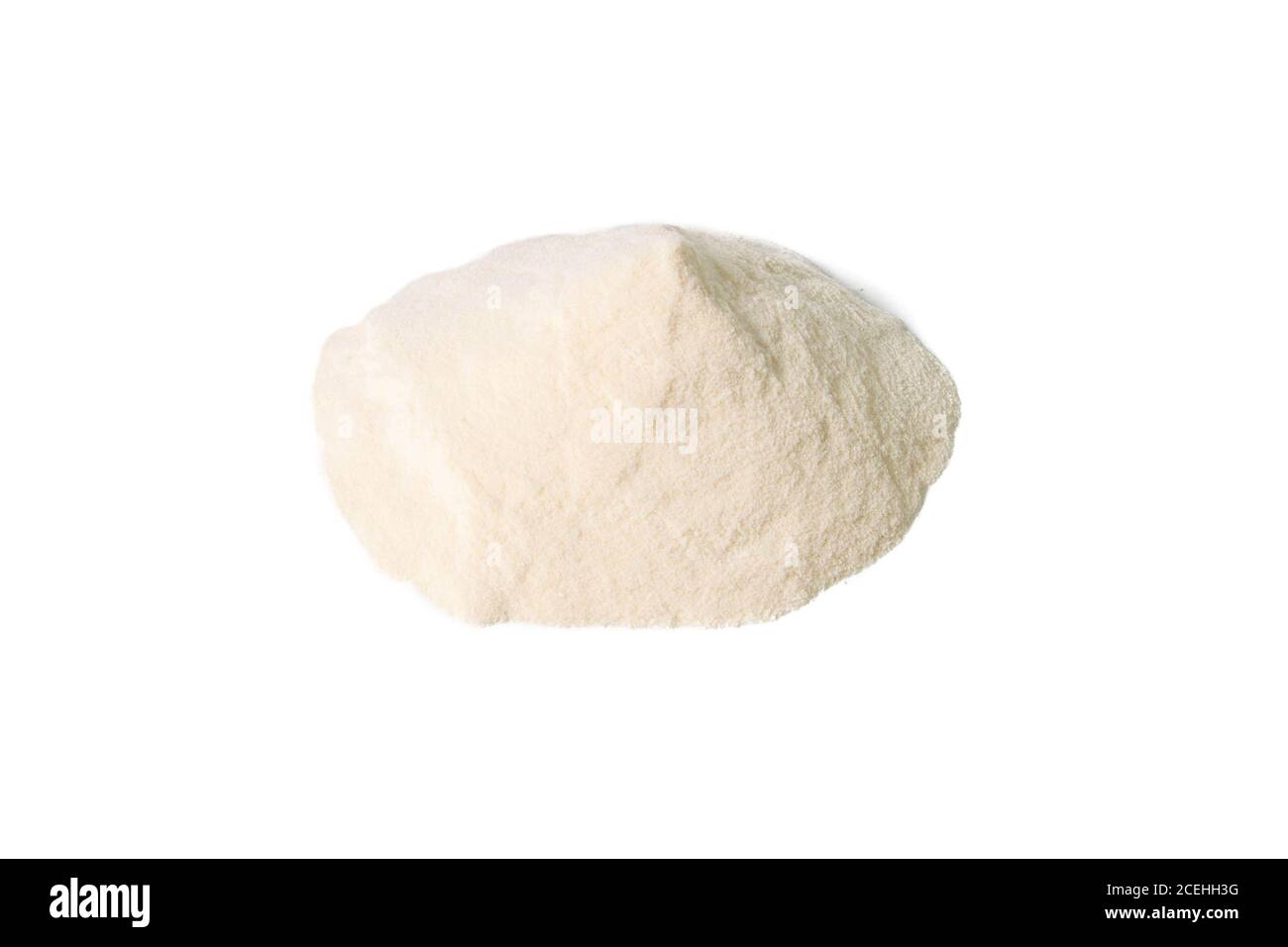 Agar-agar powder isolated on white background. Front views, close-up ...