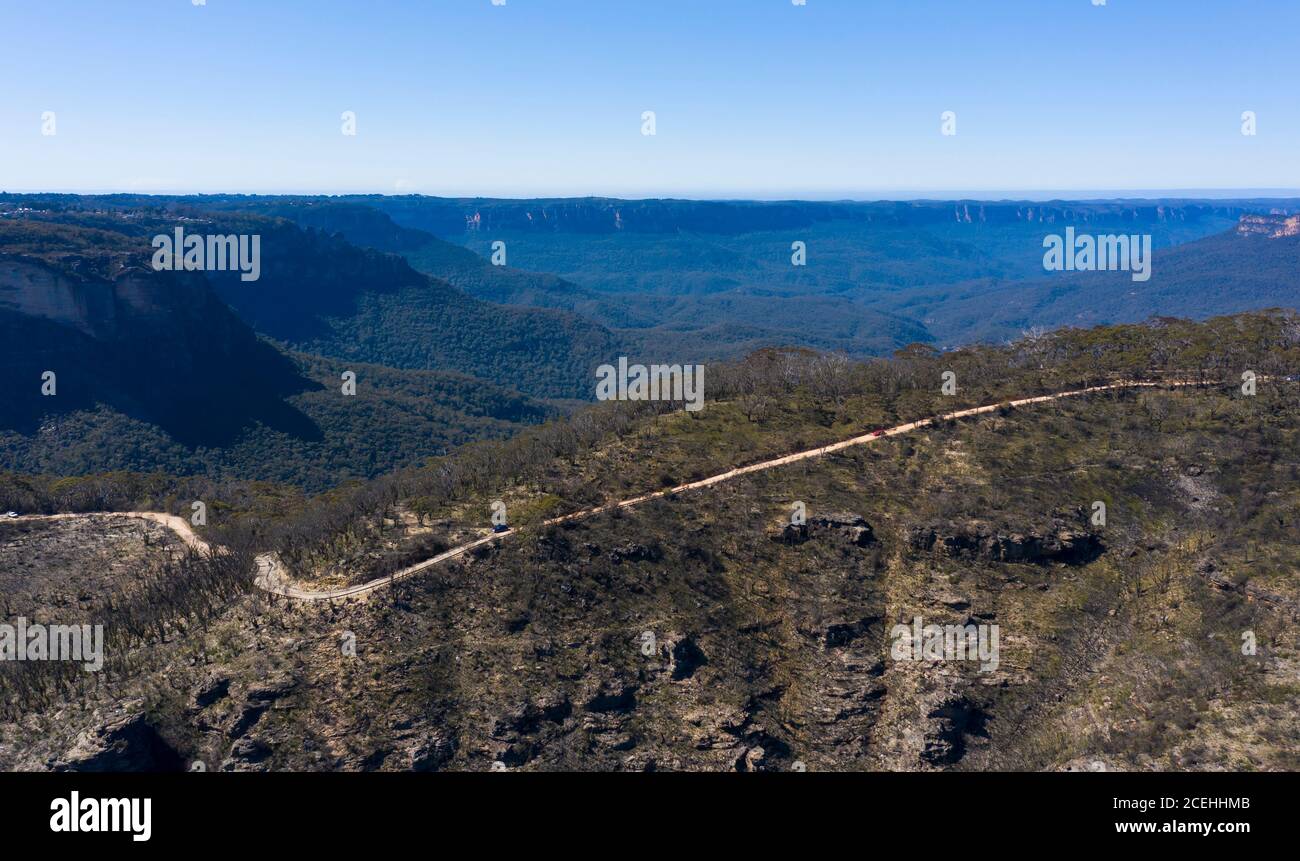 Narrow Neck Plateau near Katoomba in The Blue Mountains in New South ...