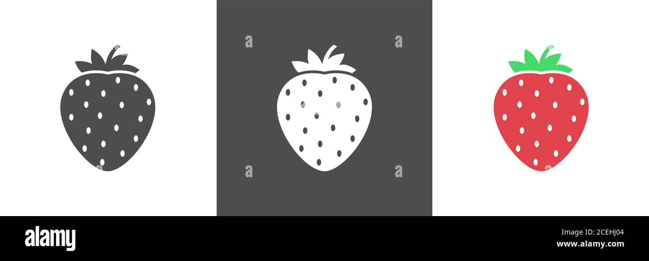 Strawberry vector icons Stock Vector Image & Art - Alamy