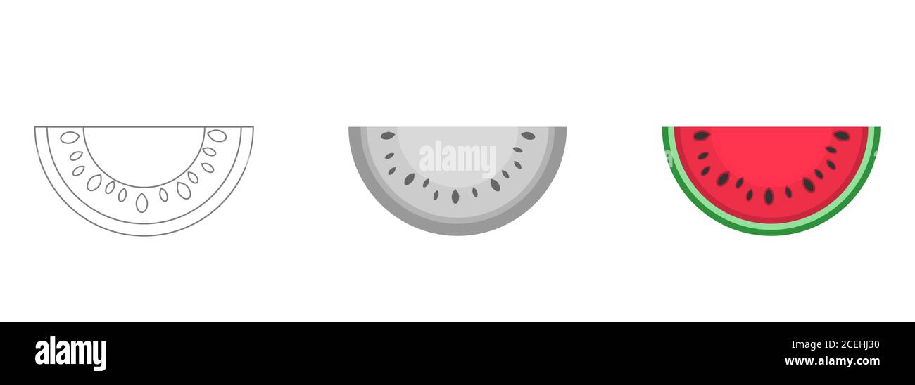 Watermelon vector icons Stock Vector Image & Art - Alamy