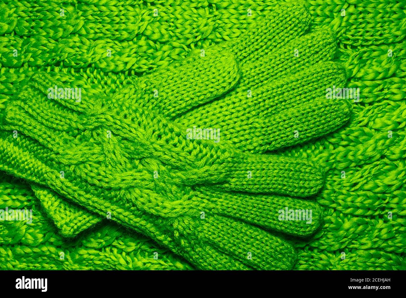 Wool sweater or scarf and gloves texture close up. Knitted jersey ...
