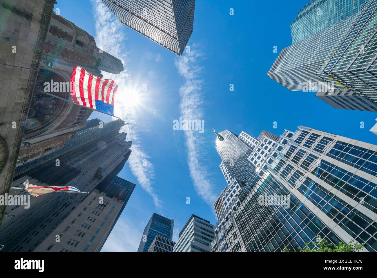 Rows of Midtown Manhattan high-rise buildings stand along the Fifth ...