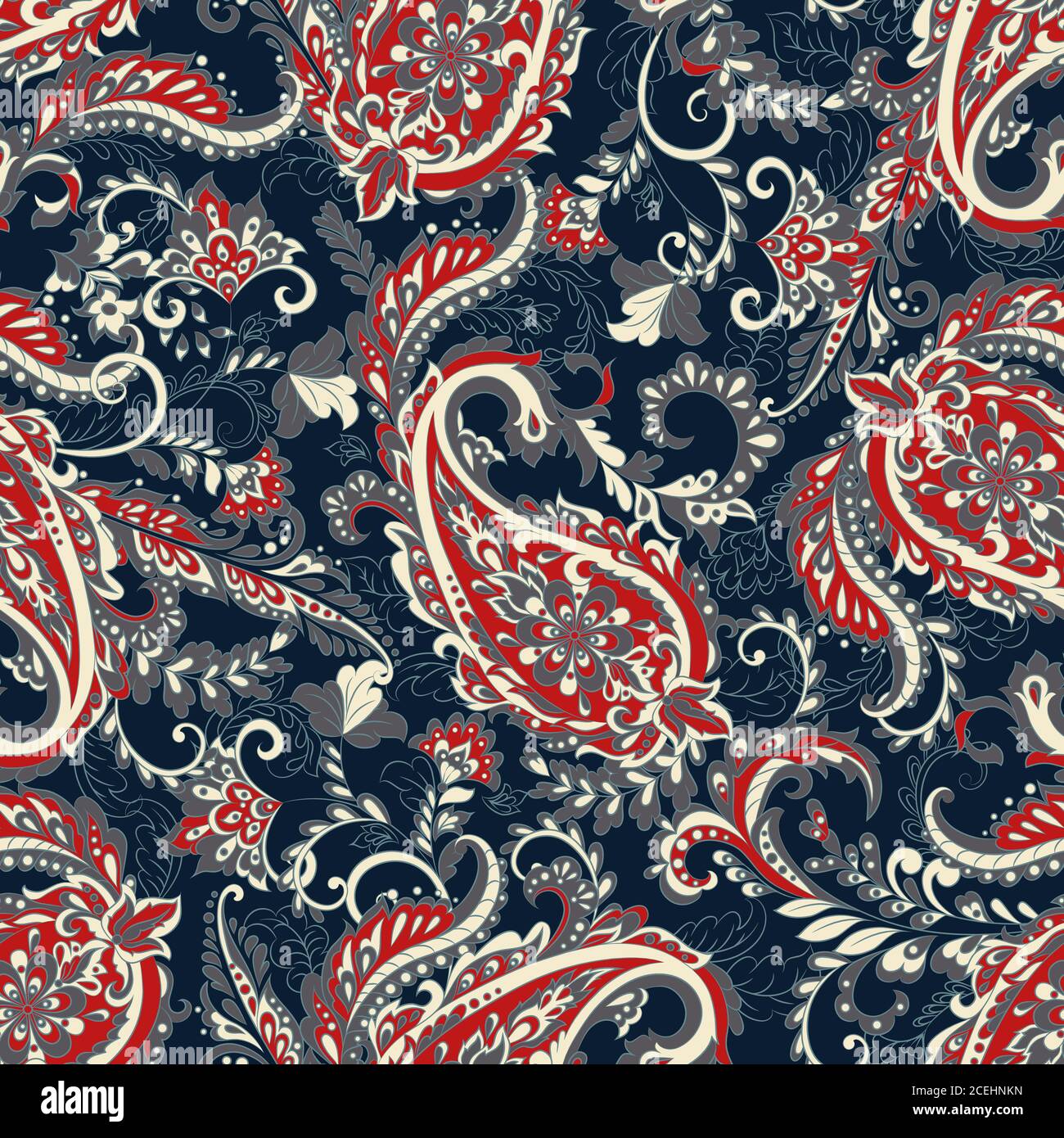 Paisley seamless pattern vector Stock Vector Images - Alamy