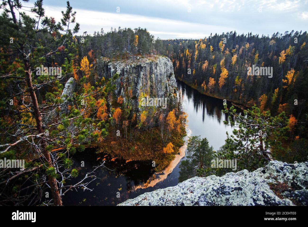 The Ristikallio is a harsh rock formation in Avento river that streams ...