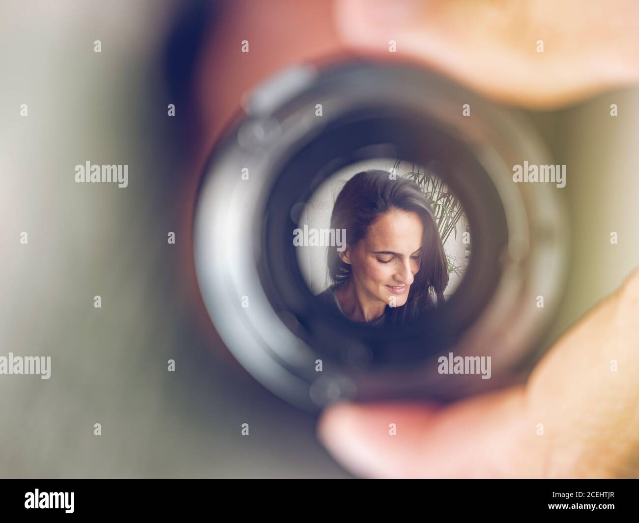 Woman perfect reflection in hi-res stock photography and images - Alamy