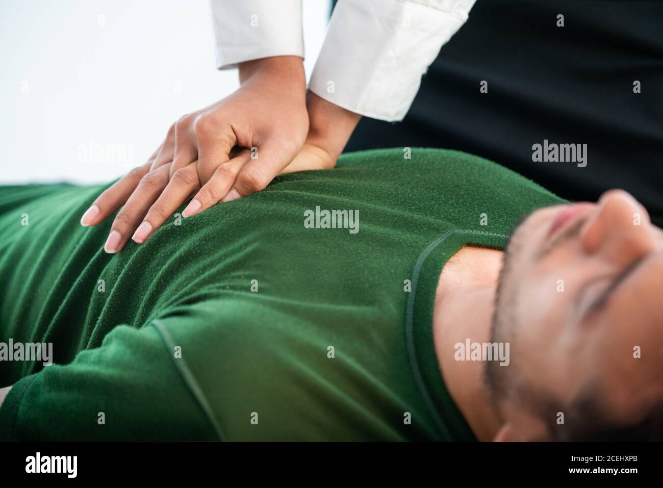 Rescuer patient hi-res stock photography and images - Alamy