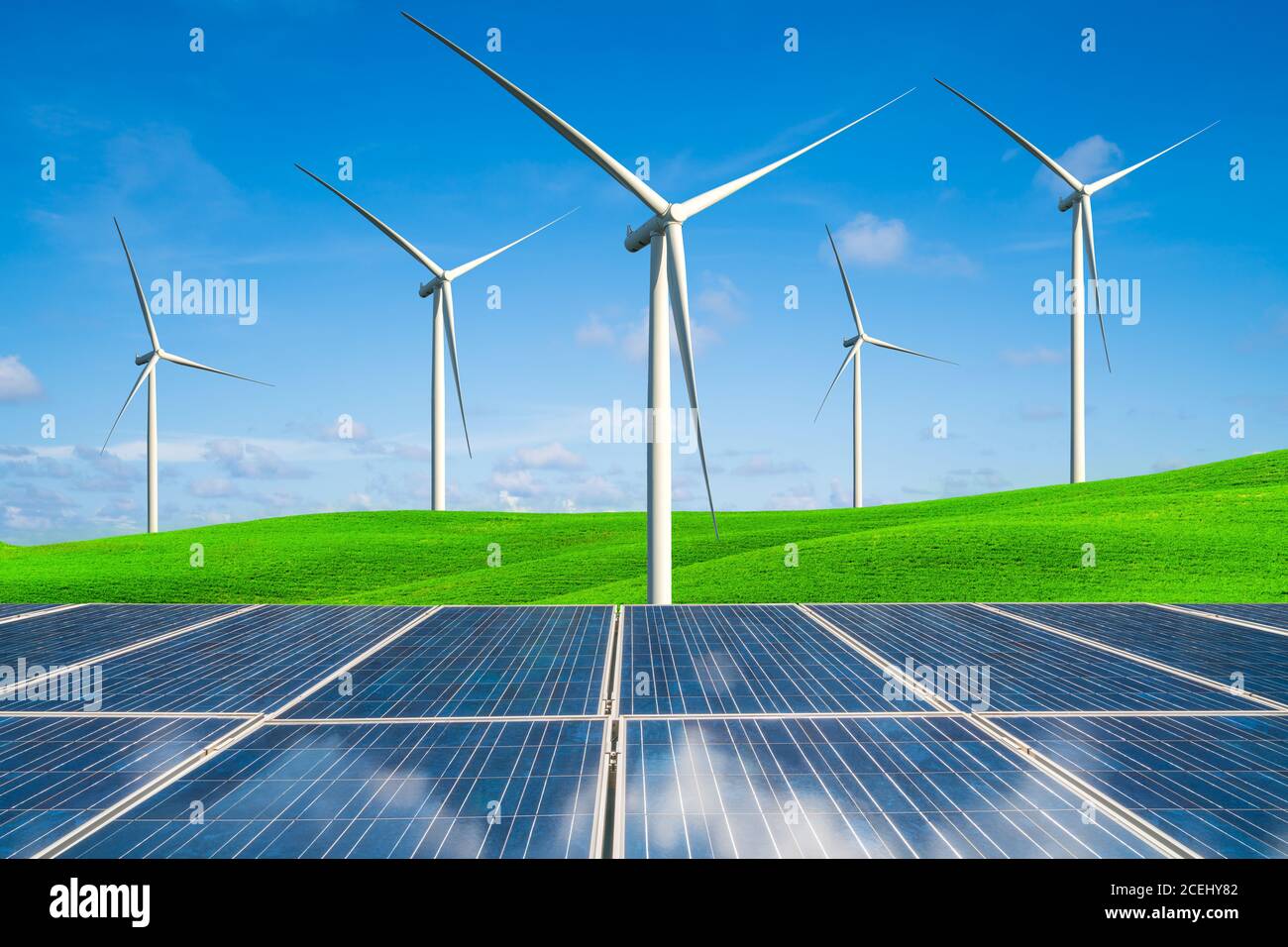 Farm wind turbine solar panel hi-res stock photography and images - Alamy