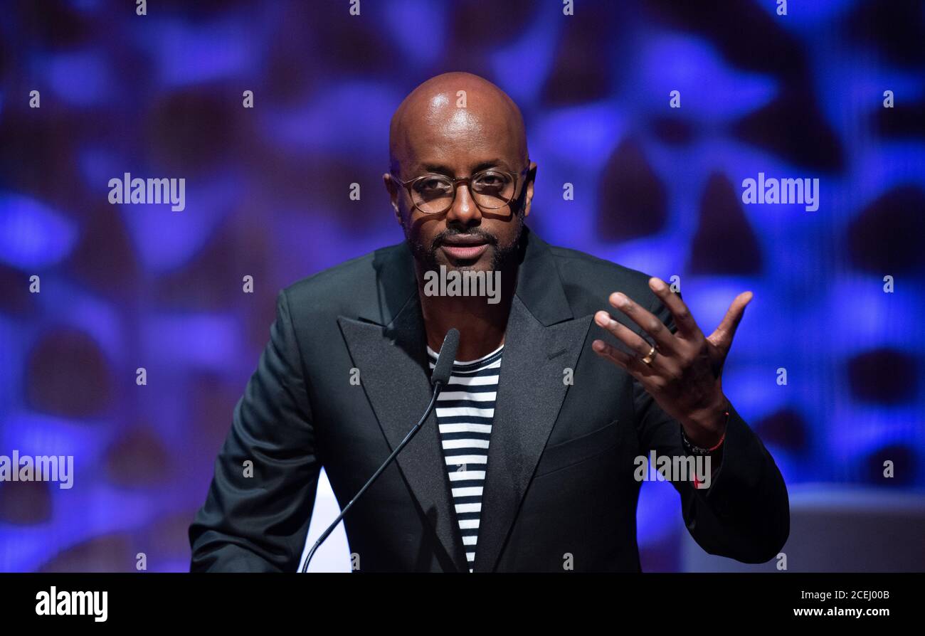 Hamburg, Germany. 01st Sep, 2020. Yared Dibaba, actor, gives a laudatio ...