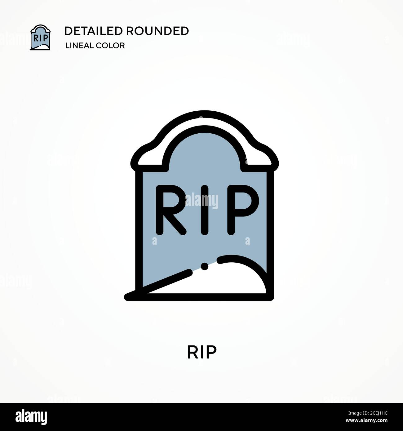 Rip detailed rounded lineal color vector icon. Illustration symbol ...