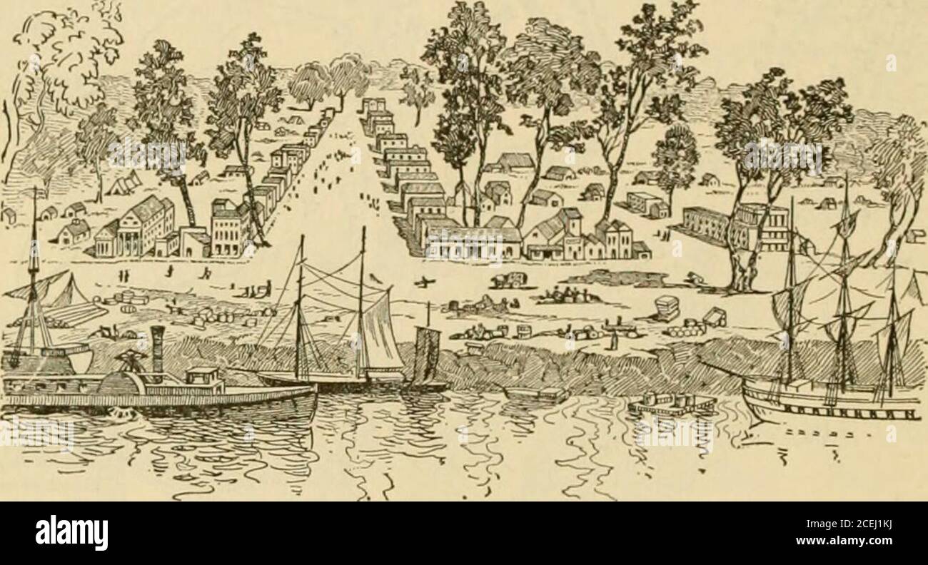 . A history of the United States. Map of the Mexican War attack on the ...