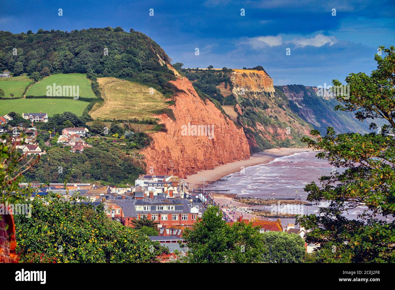 Sidmouth beach in Devon Stock Photo - Alamy