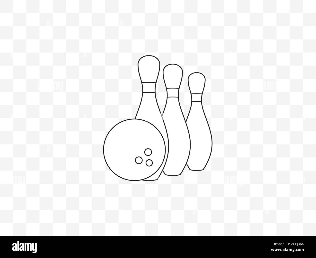 Bowling, game, strike icon. Vector illustration, flat design Stock ...