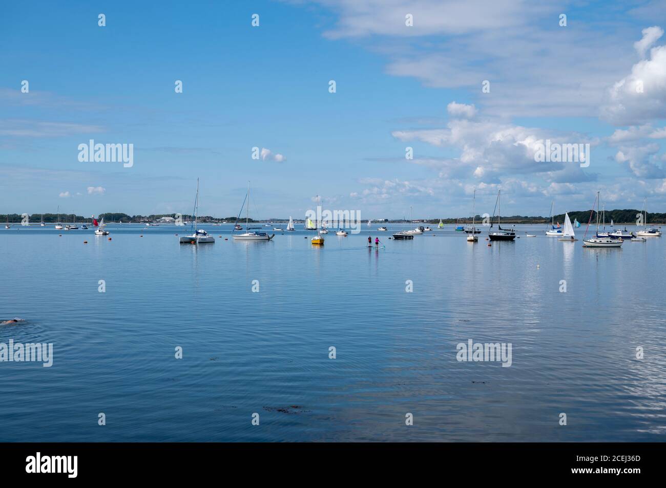 Serene and Peaceful Harbour of Emsworth on a still and warm summers day ...