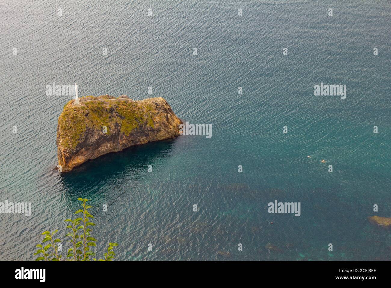 Scenic view from Jasper beach to St. Appearance Rock or Holy Cross hill ...
