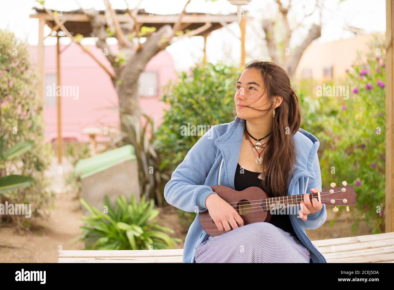 Woman ukelele musician hi-res stock photography and images - Alamy
