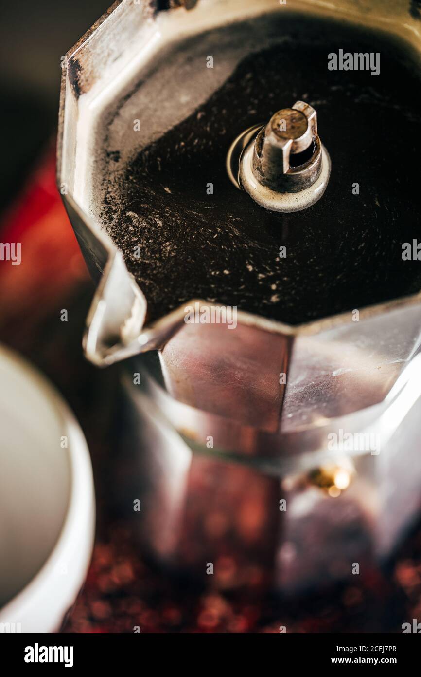 Fresh coffee in a coffee marker Stock Photo - Alamy